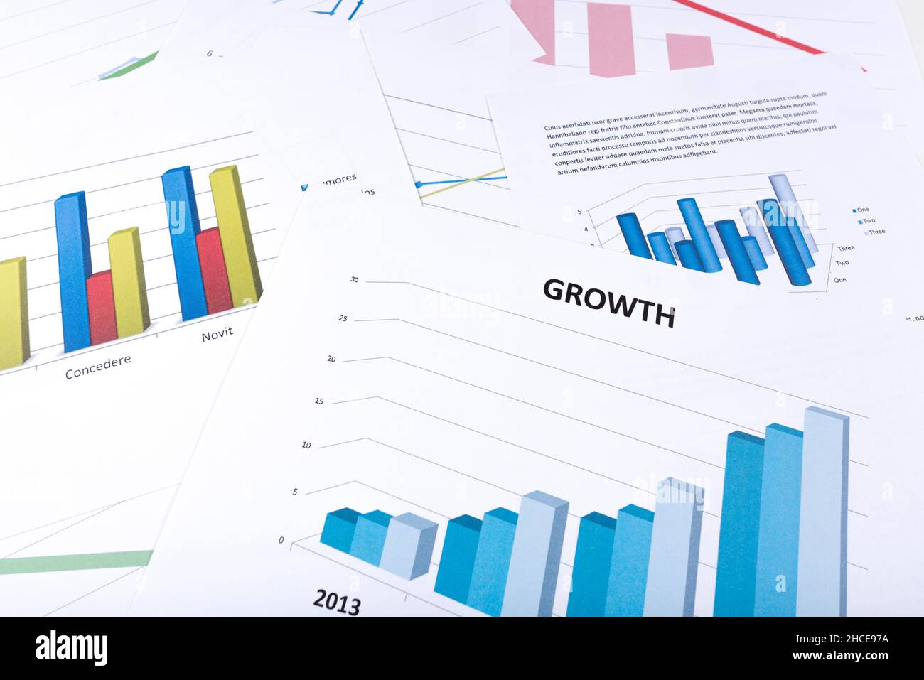 Graph showing economic growth Stock Photo - Alamy