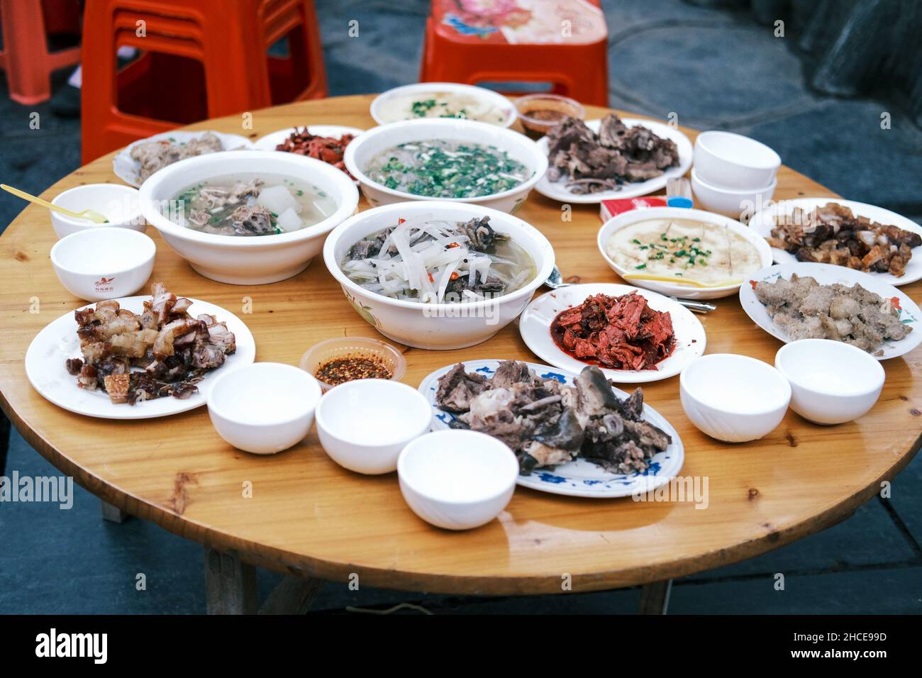 A table full of Chinese food Stock Photo - Alamy