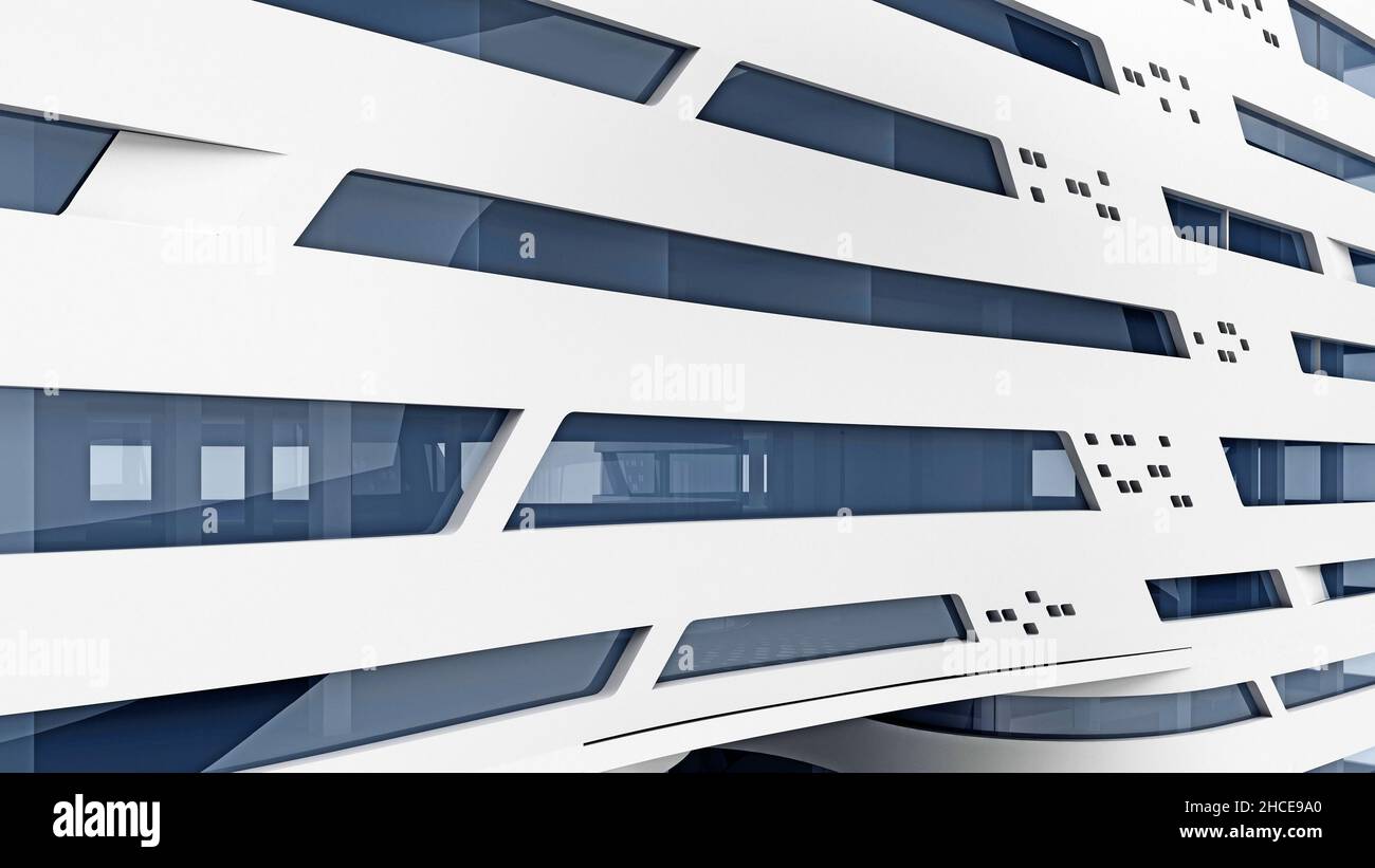 close-up of bionic architectural forms. 3d rendering Stock Photo - Alamy