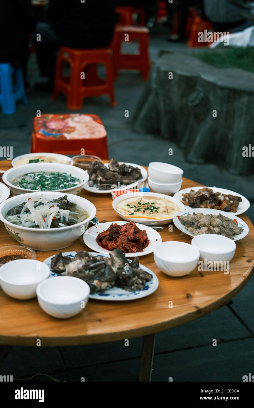 A table full of Chinese food Stock Photo - Alamy