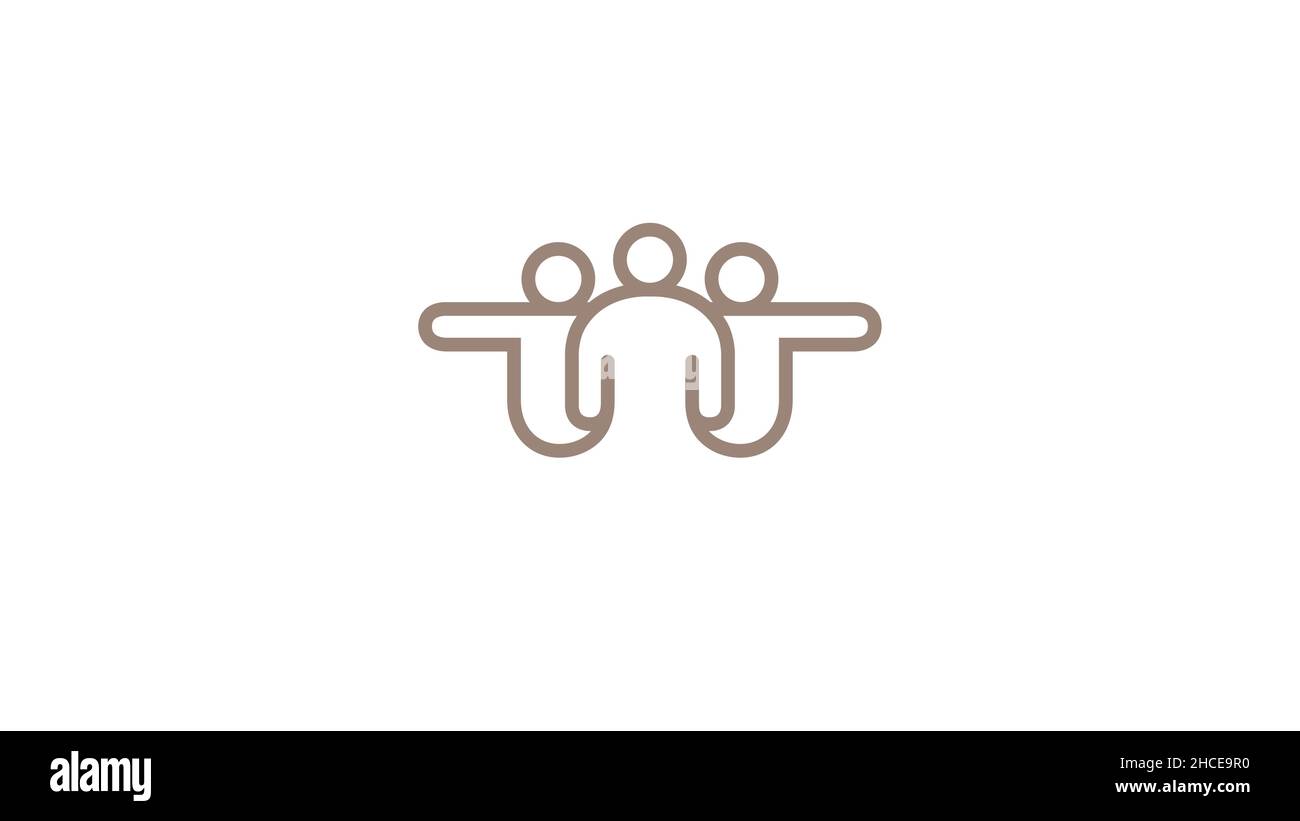 Creative Three People Abstract Team Logo Symbol Vector Stock Vector ...