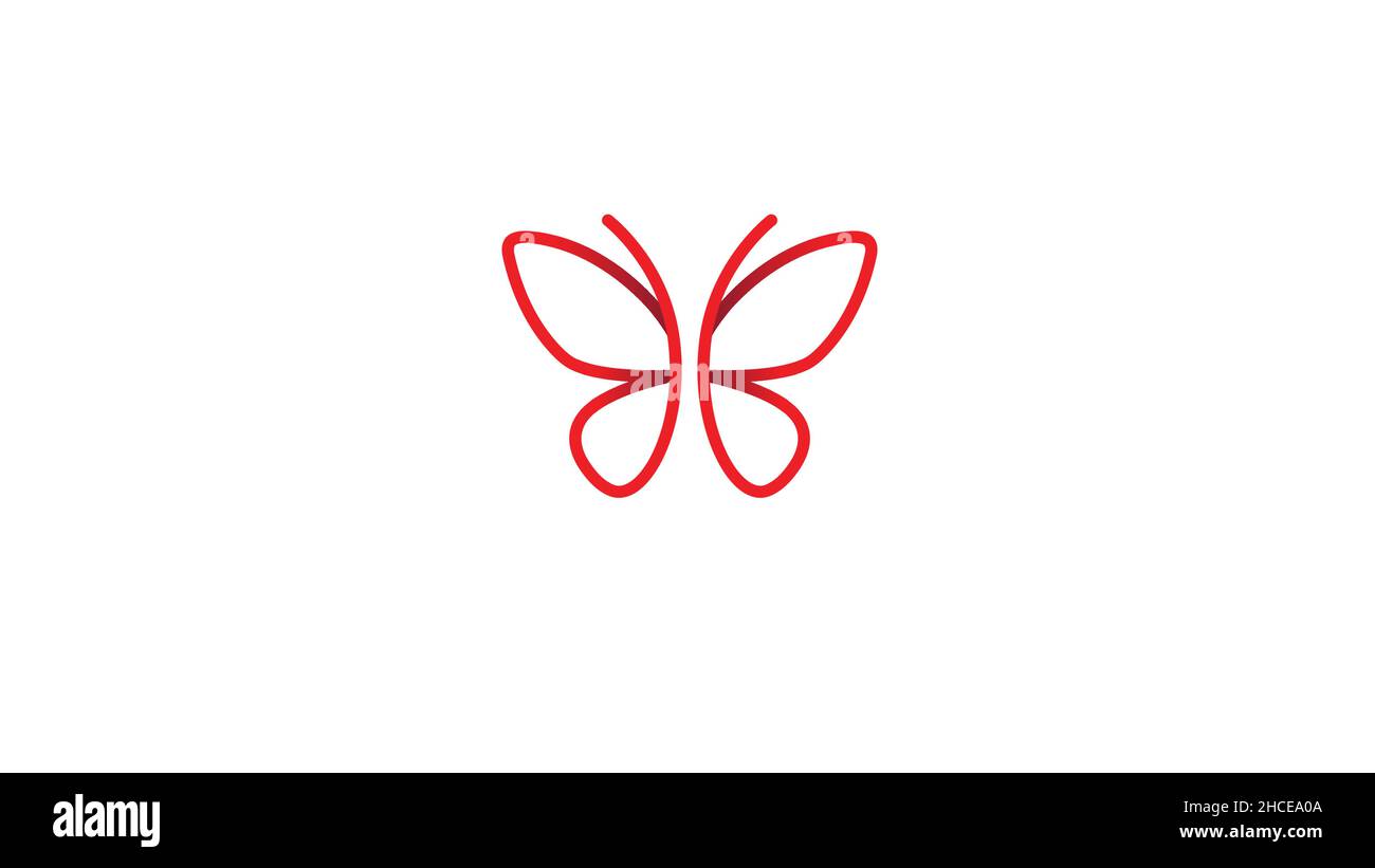 Abstract Pinky Butterfly Logo Symbol Vector Design Illustration Stock ...