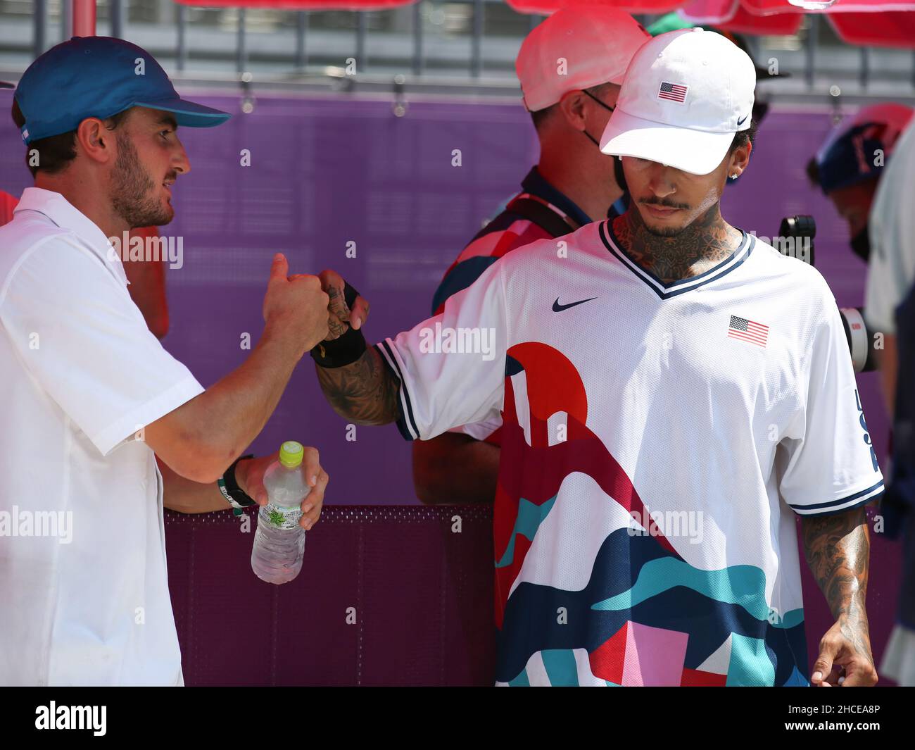 JULY 25th, 2021 - TOKYO, JAPAN: Vincent MILOU of France (left) and ...