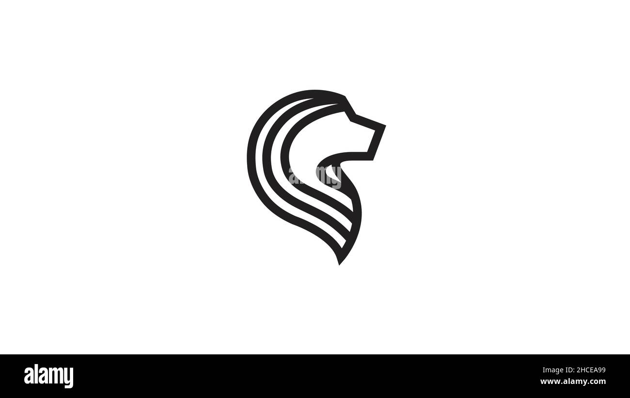 Creative Black Lion Head Logo Symbol Vector Stock Vector Image & Art ...