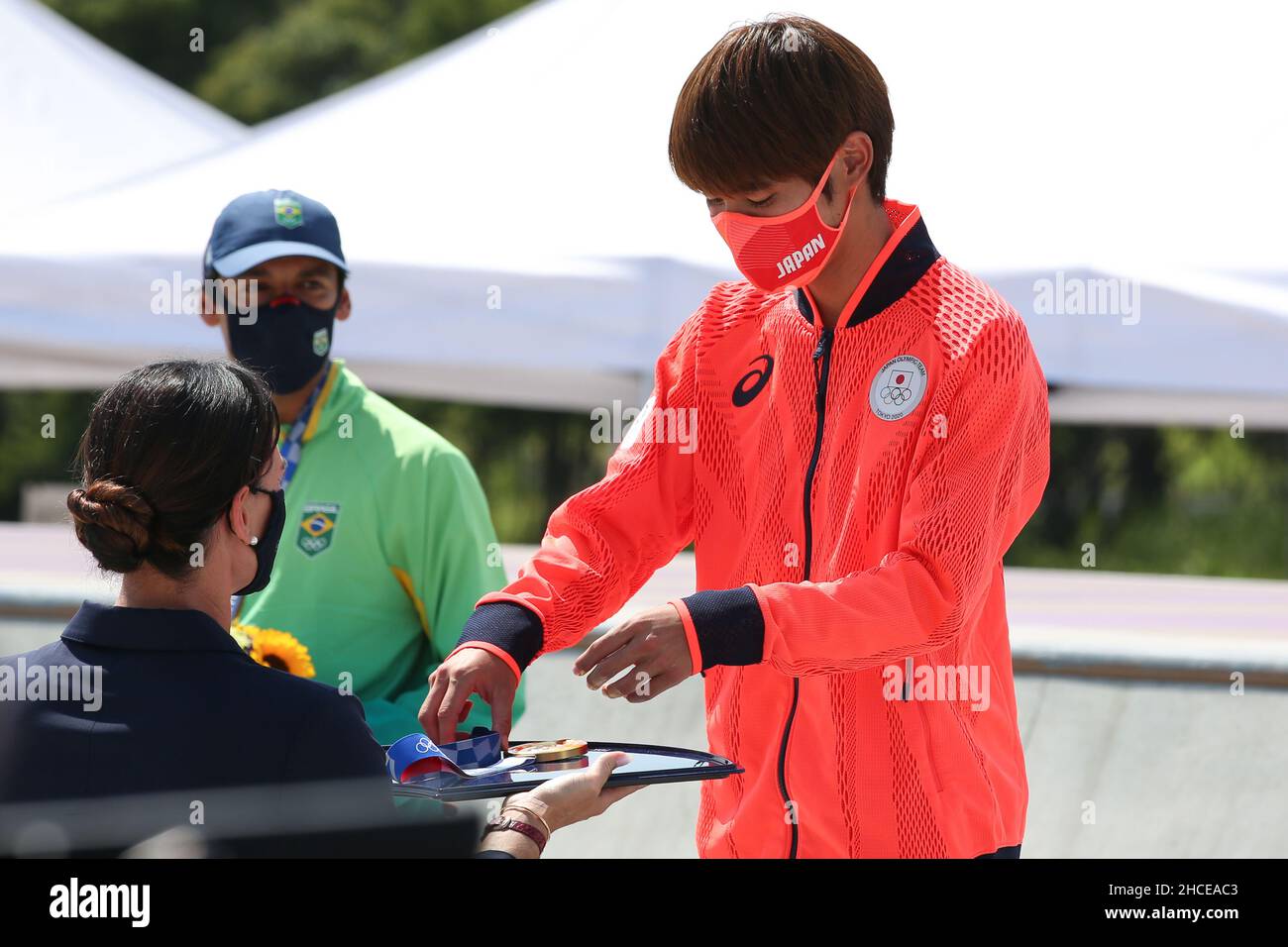 JULY 25th, 2021 - TOKYO, JAPAN: HORIGOME Yuto of Japan receives his ...