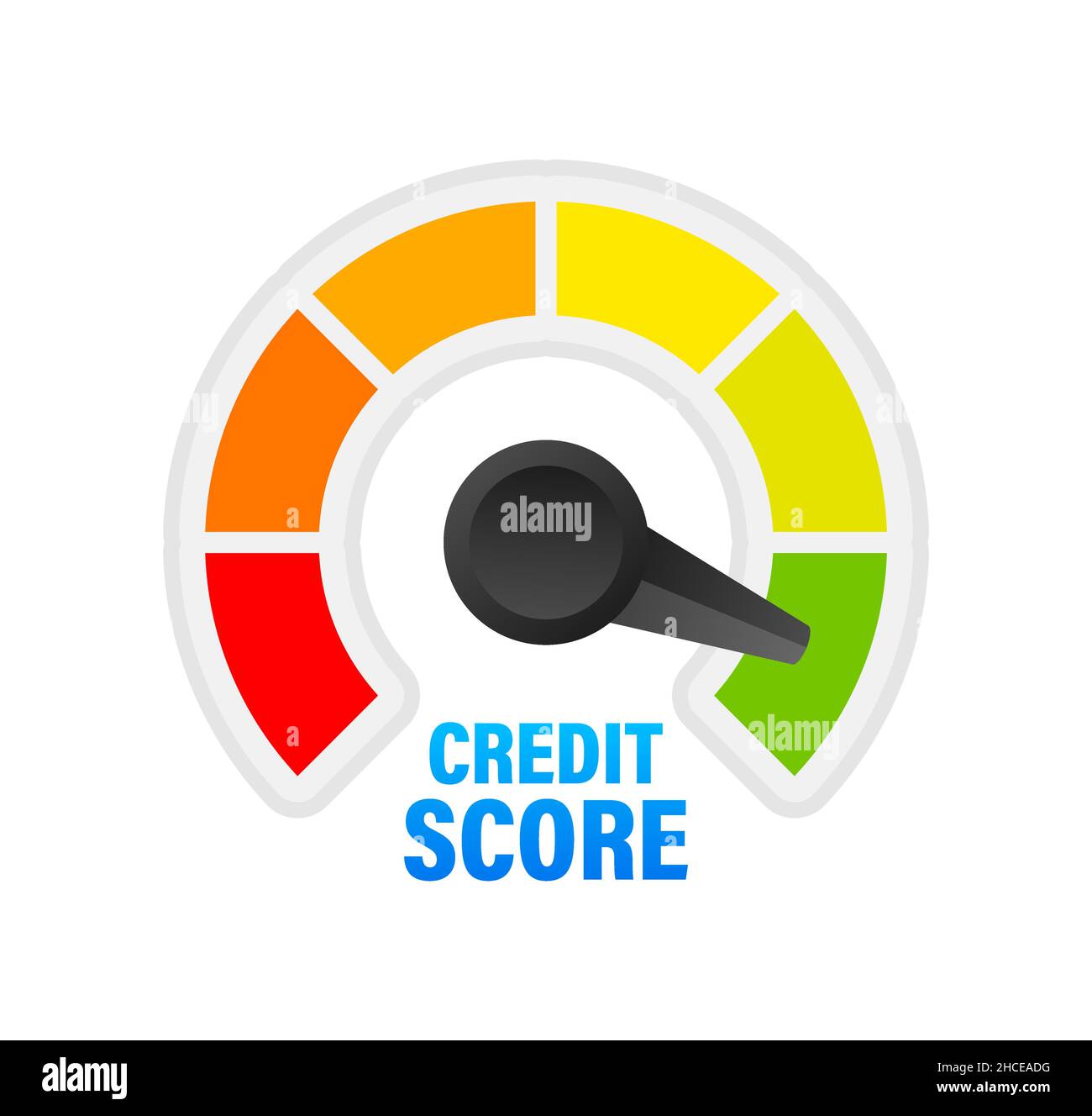 Credit score scale showing good value. Vector illustration Stock Vector ...