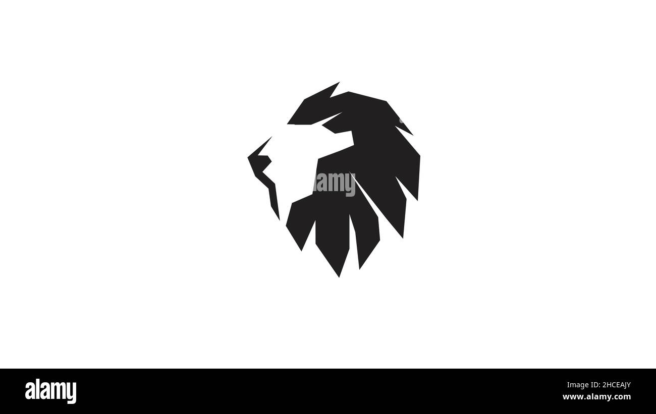 Creative Black Lion Head Logo Symbol Vector Stock Vector Image & Art ...