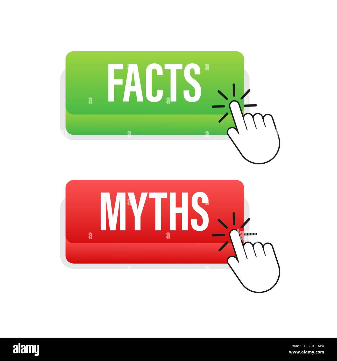 Myths facts button. Facts, great design for any purposes. Vector stock ...