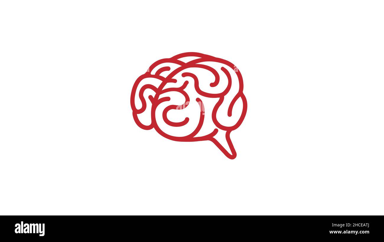 Brain Logo Organ silhouette design vector Logo template Think idea ...