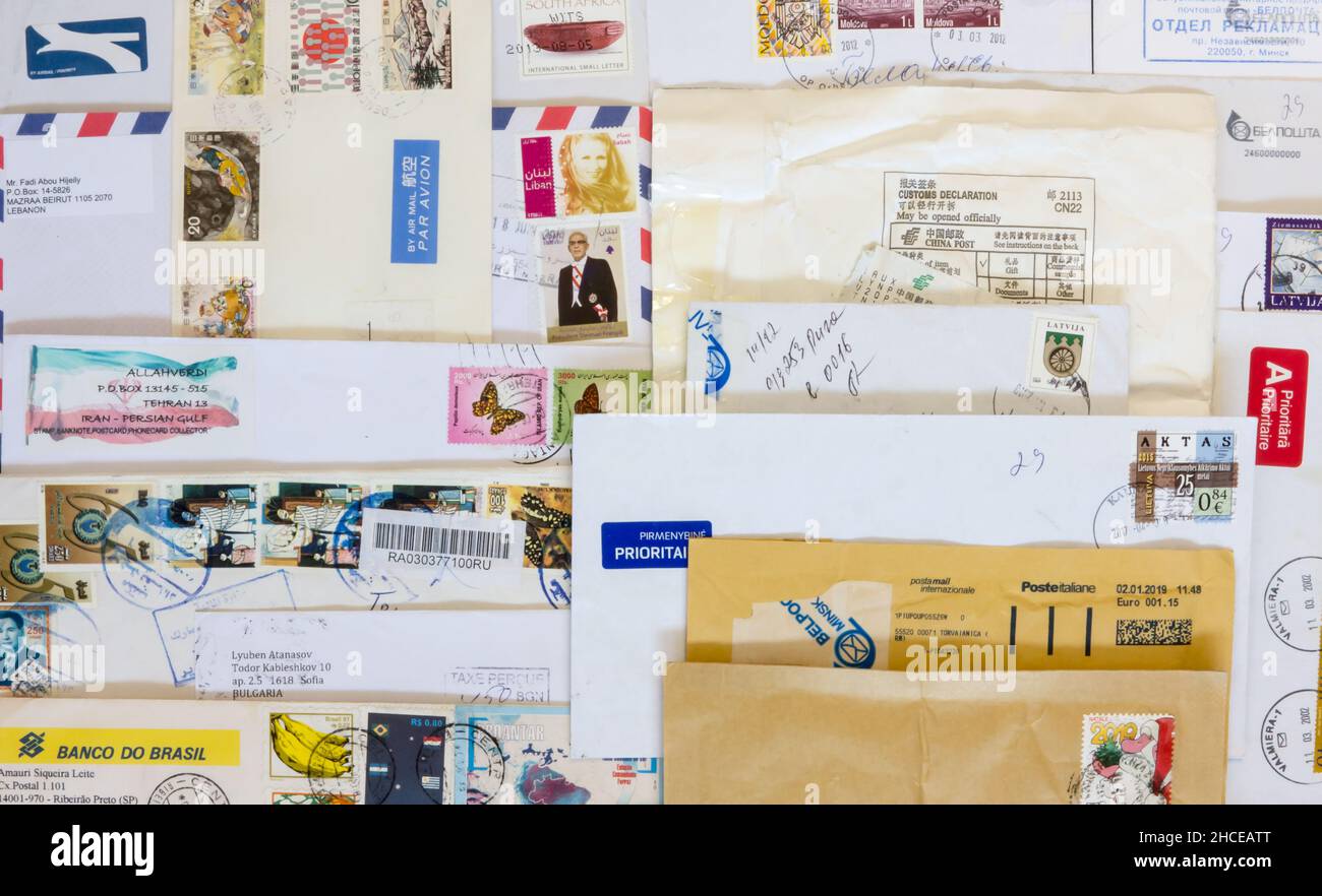 Engraving letter envelope hi-res stock photography and images - Alamy