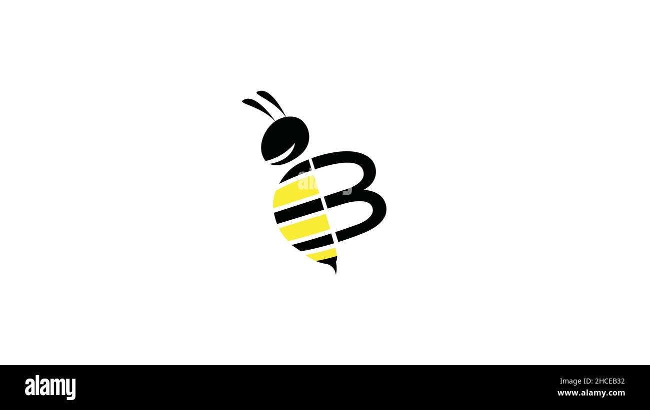 Creative Bee Abstract Logo Design Vector Stock Vector Image & Art - Alamy
