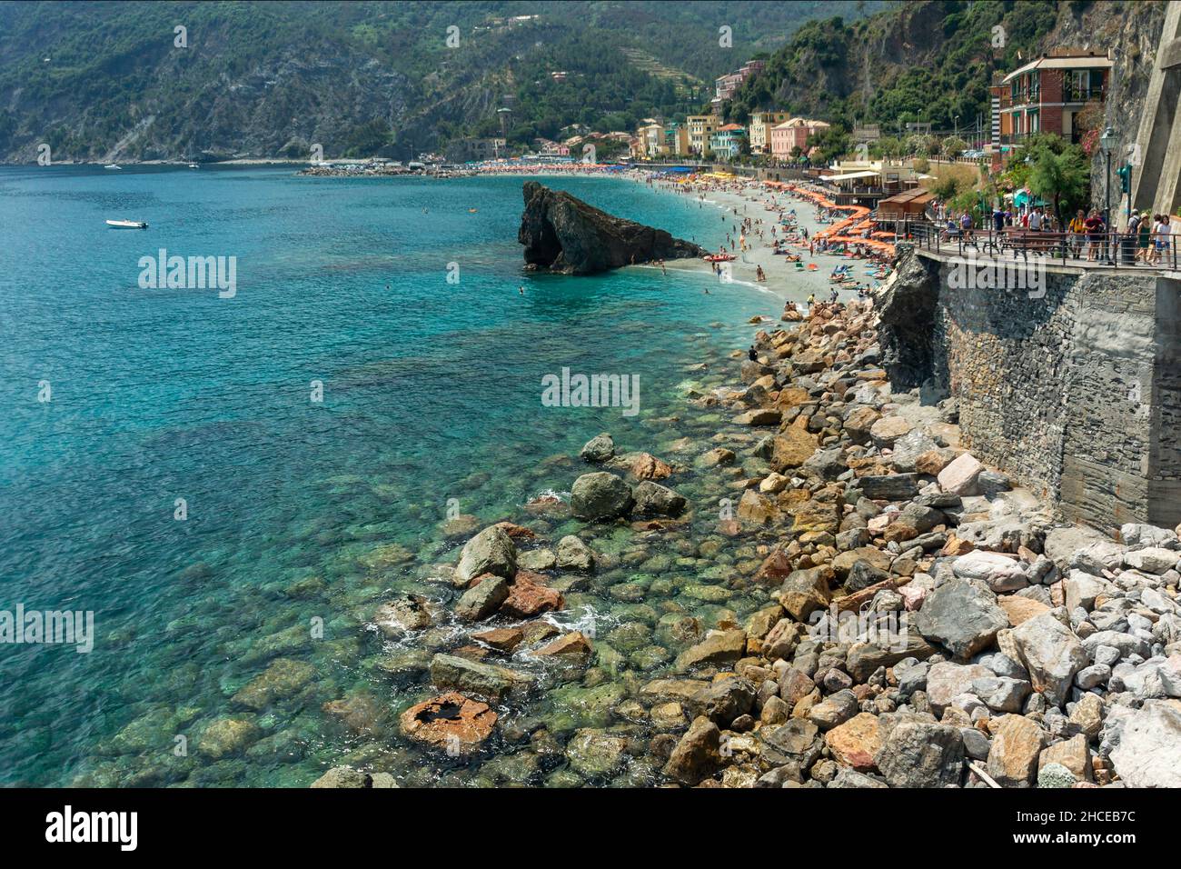 Seascape, Cinque Terre National Park, Beach of Monterosso, Ligury ...