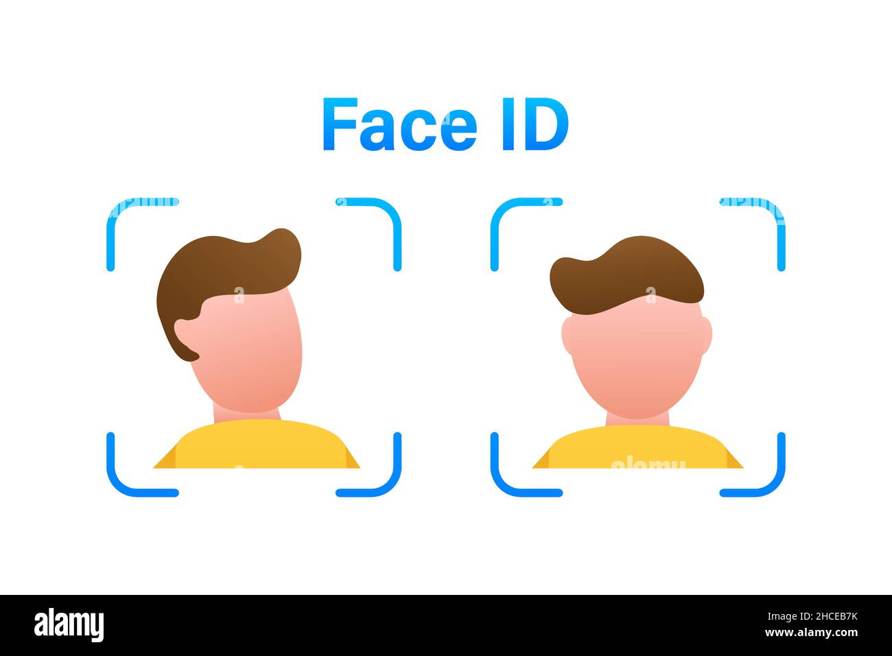 Face recognition concept design. Can use for web banner, infographics ...