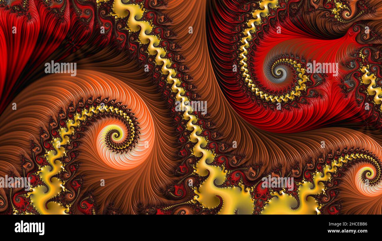 A beautiful illustration with red and orange patterns Stock Photo - Alamy