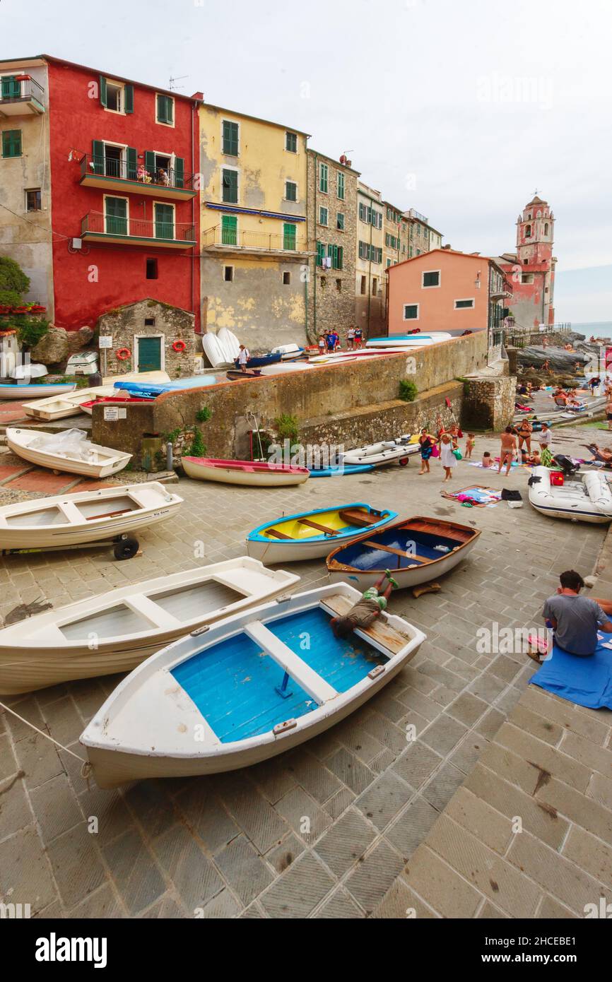 Seascape, View of Tellaro, Marina, Lerici, Ligury, Italy, Europe Stock ...