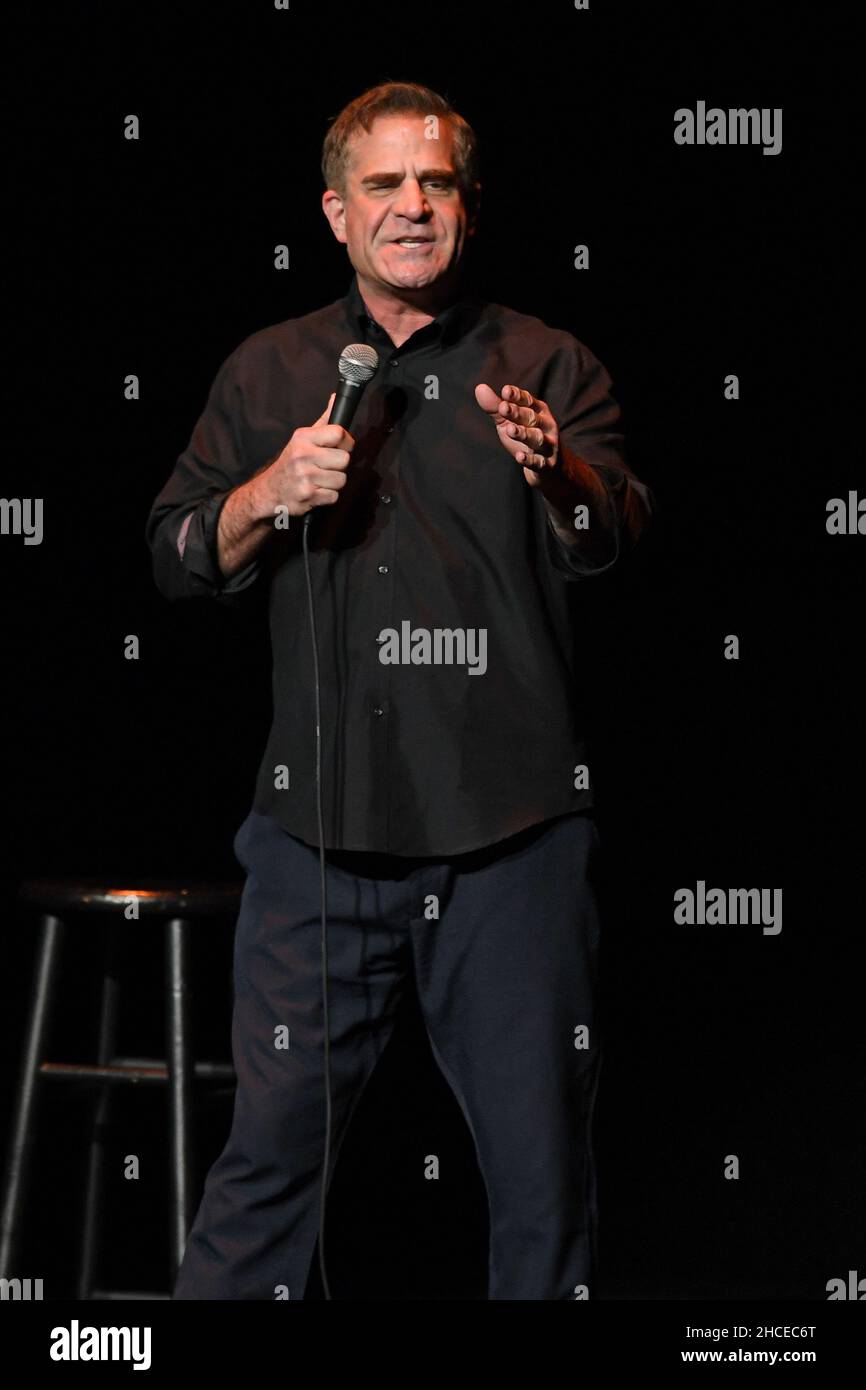 Hollywood FL, USA. 27th Dec, 2021. Comedian Todd Glass performs during ...