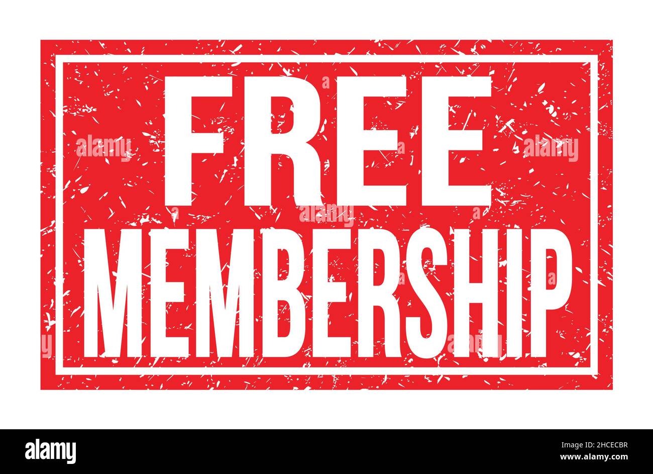 FREE MEMBERSHIP, words written on red rectangle stamp sign Stock Photo ...