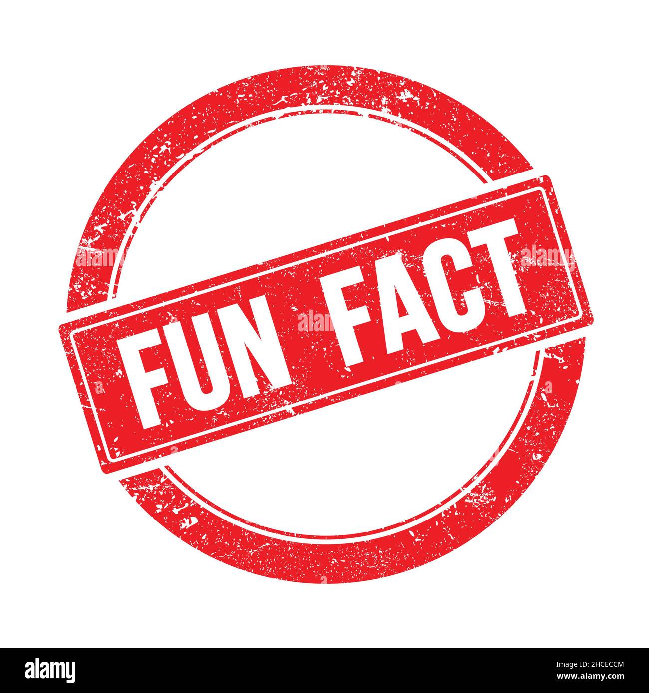 FUN FACT text on red grungy round vintage stamp Stock Photo - Alamy