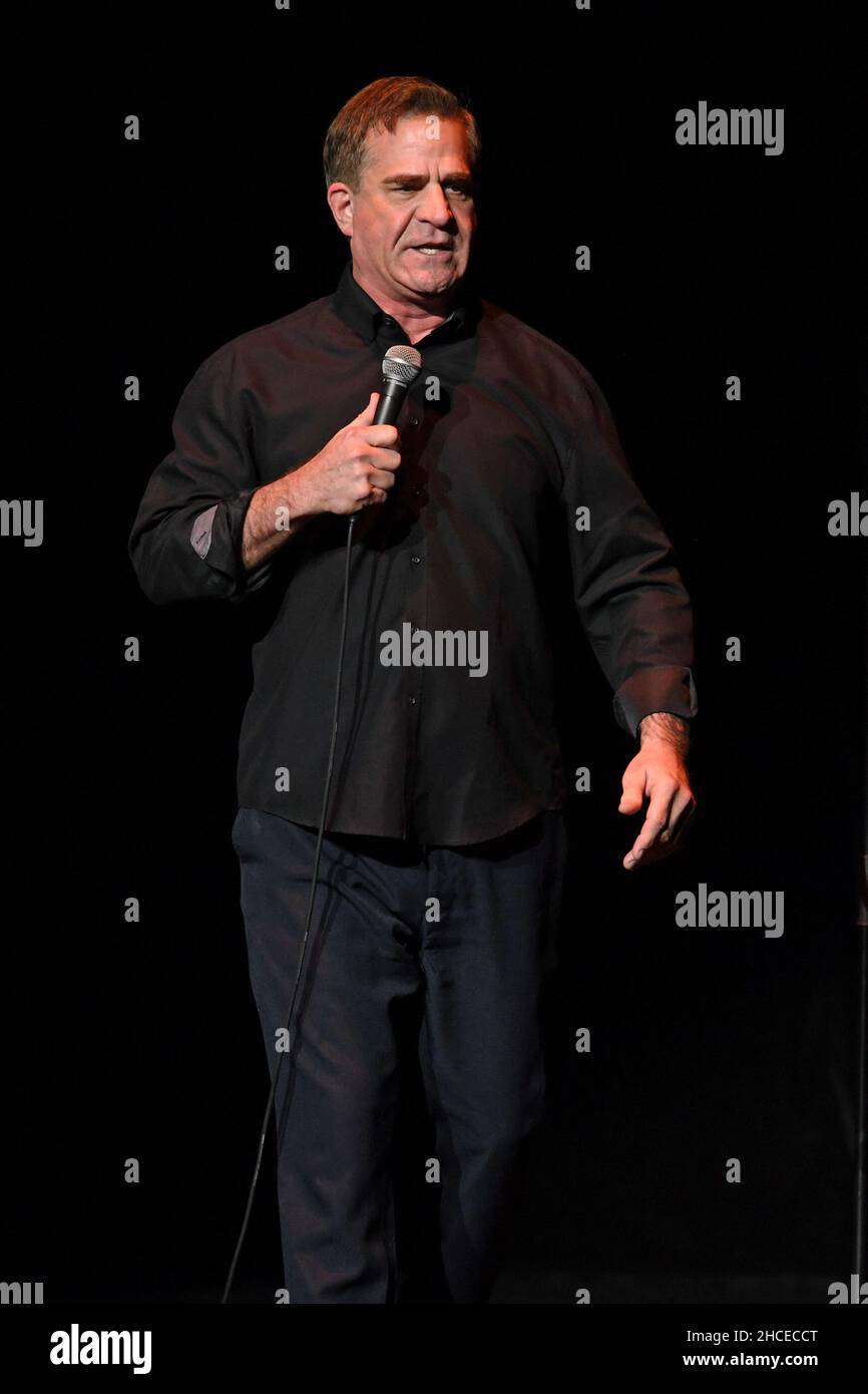 Hollywood FL, USA. 27th Dec, 2021. Comedian Todd Glass performs during ...