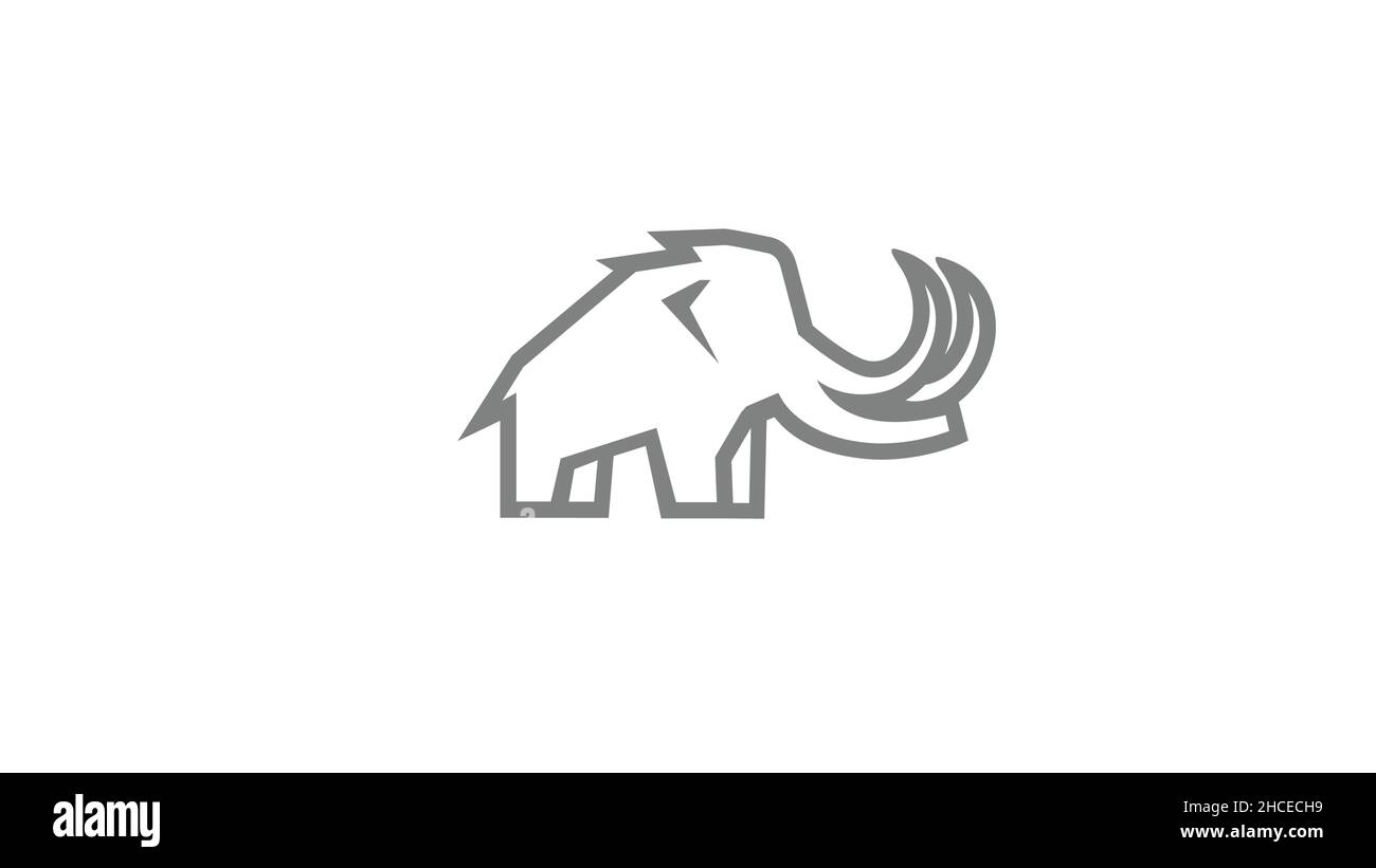 Creative mammoth Logo Symbol Vector Illustration Stock Vector Image ...