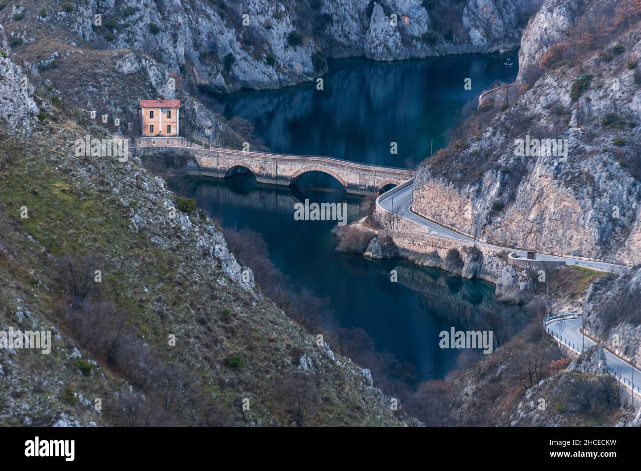 Villalago Lake, Landscape, Scanno, L'Aquila, Abruzzo, Italy, Europe ...