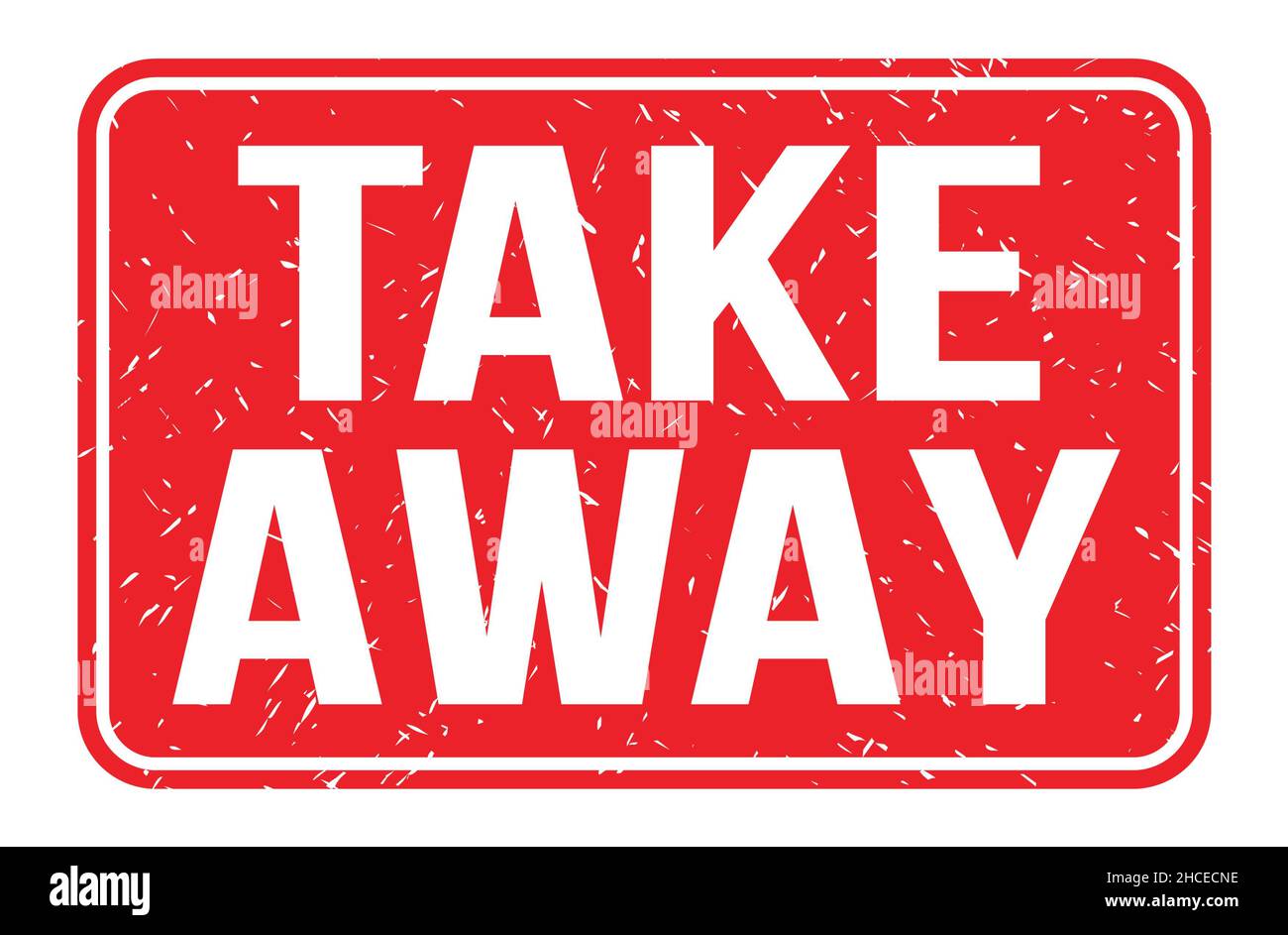 TAKE AWAY, words written on red rectangle stamp sign Stock Photo - Alamy