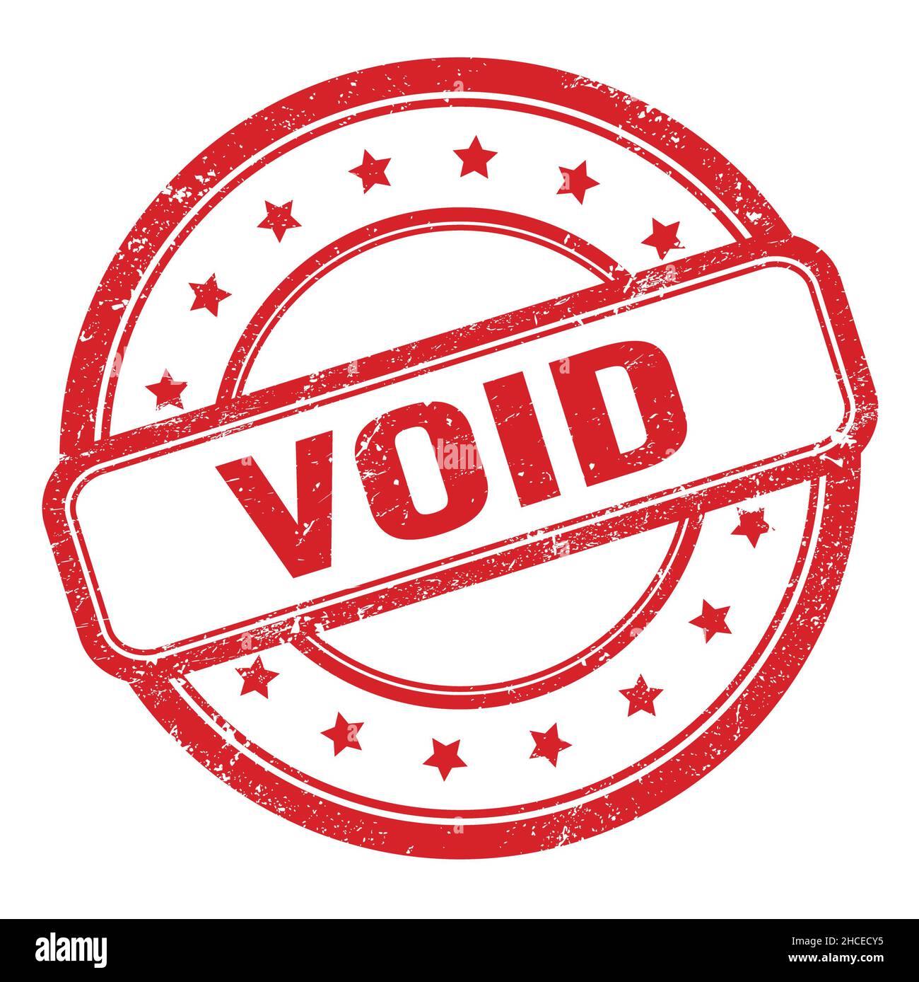 VOID text on red grungy vintage round rubber stamp Stock Photo - Alamy