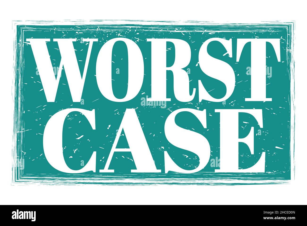 WORST CASE, words written on blue grungy stamp sign Stock Photo - Alamy