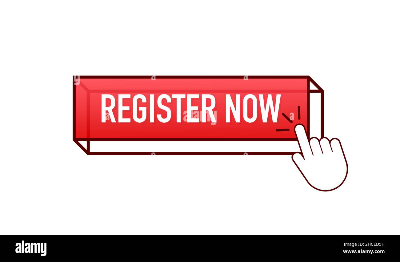 Modern register now button, great design for any purposes. Banner ...