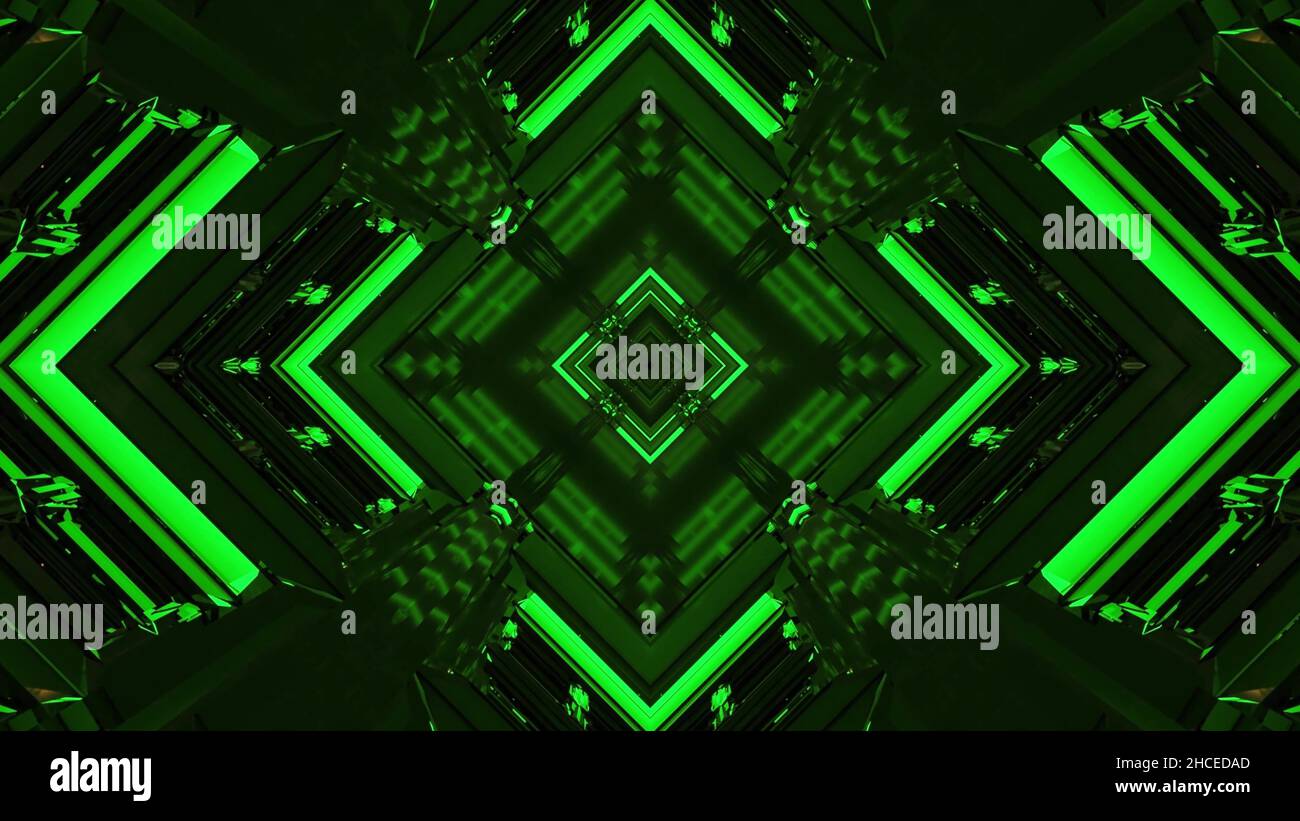 A 3D illustration of a sci-fi background with geometric shapes and ...