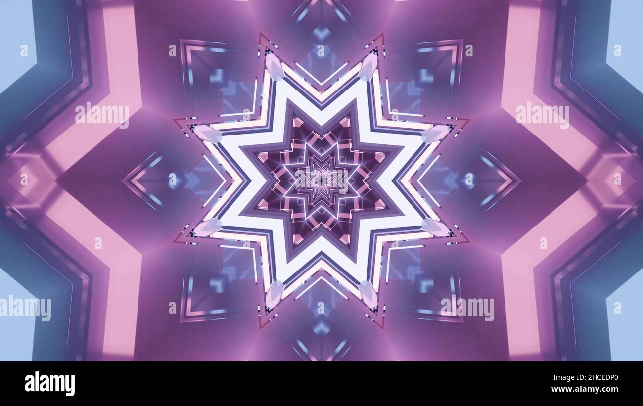 A 3D illustration of a sci-fi background with geometric shapes and ...