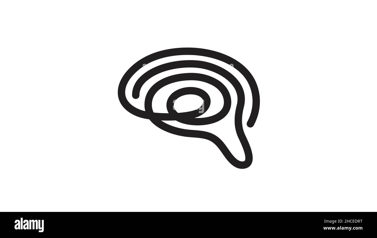 Creative Abstract Brain Line Logo Vector Symbol Stock Vector Image ...
