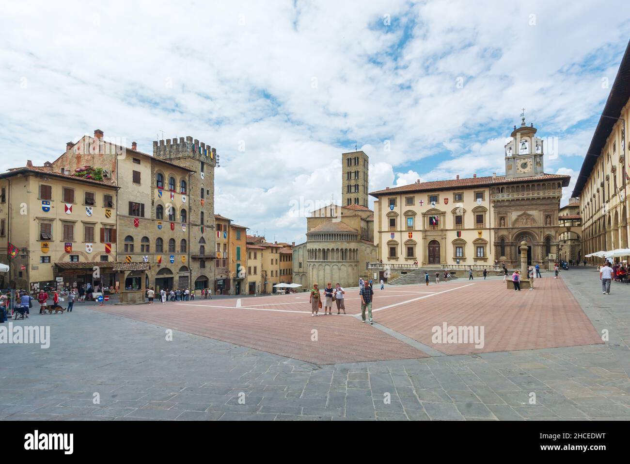 Piazza Grande; Square, Arezzo, Tuscany, Italy, Europe Stock Photo - Alamy