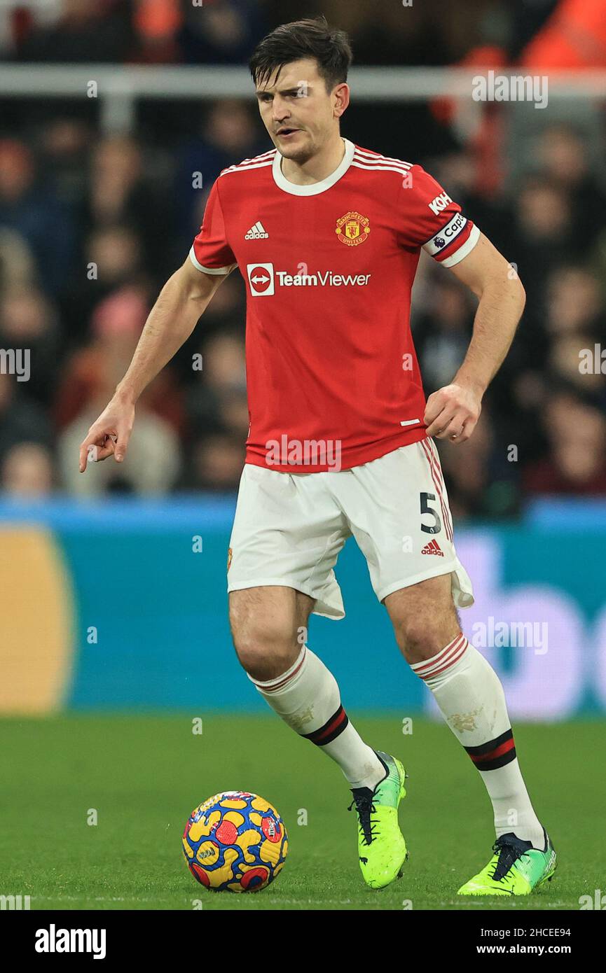 Harry Maguire #5 of Manchester United in action during the game Stock ...