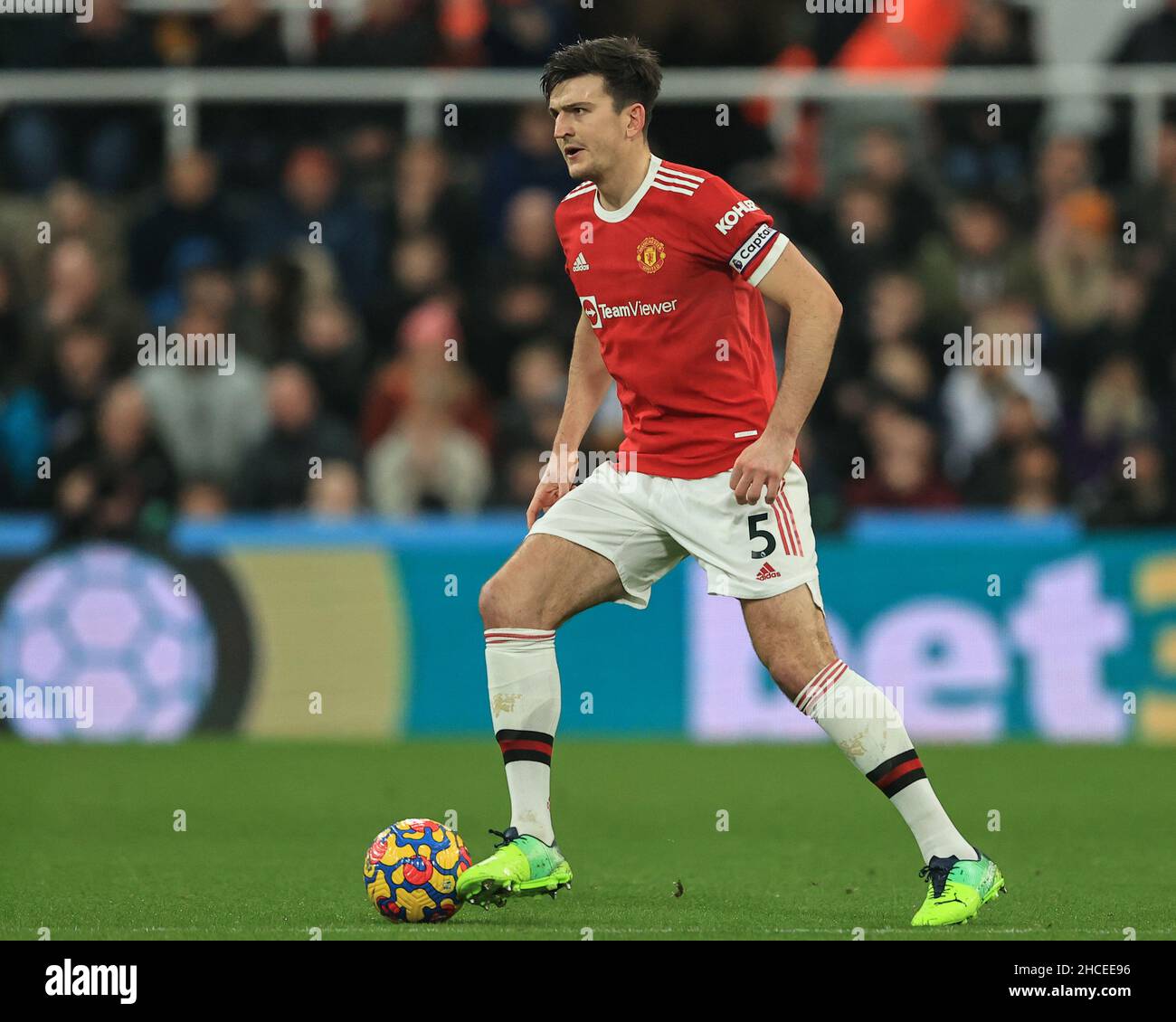 Harry Maguire #5 of Manchester United in action during the game Stock ...