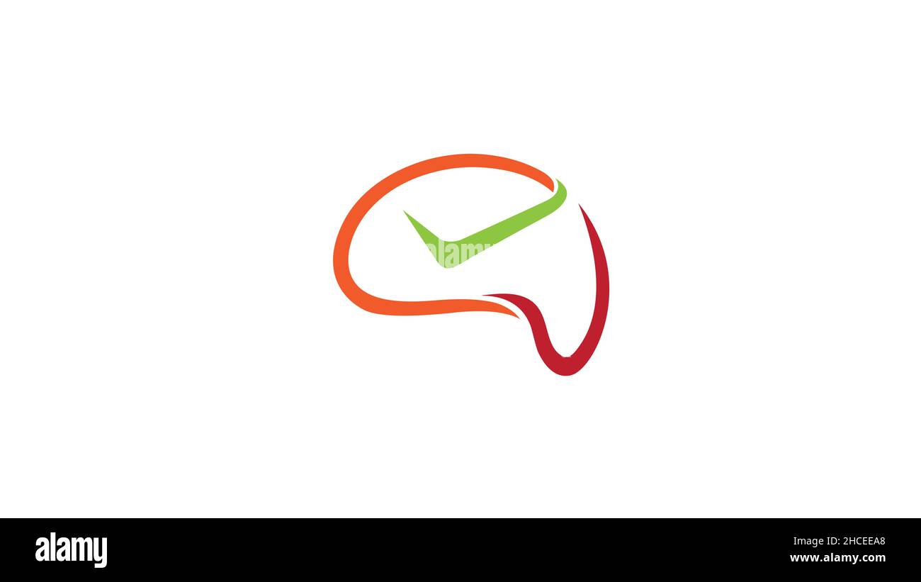 Creative Brain Check Symbol Logo Vector Stock Vector Image & Art - Alamy