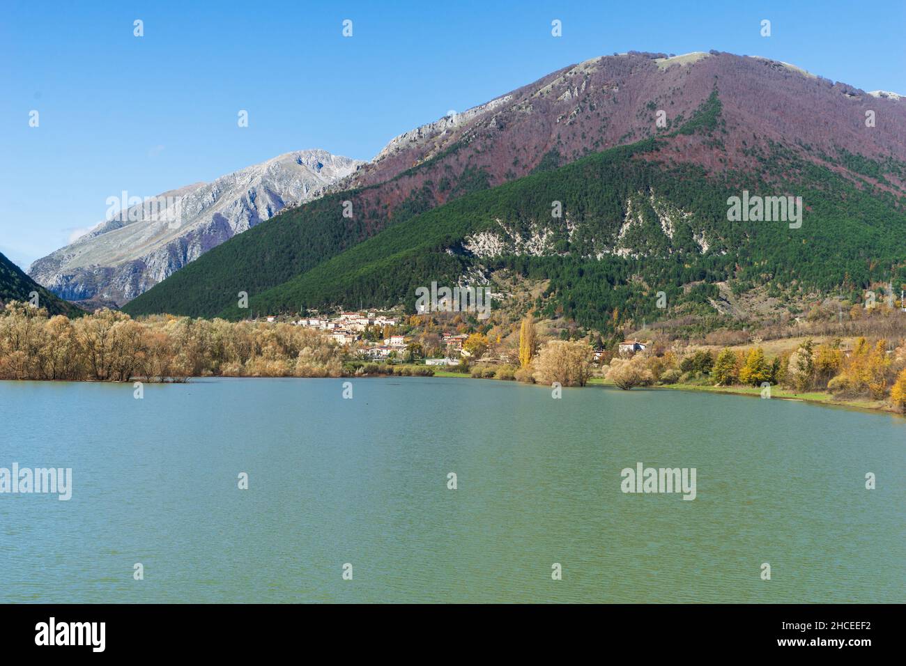 View of the Lake of Barrea, Abruzzo, Italy, Europe Stock Photo - Alamy