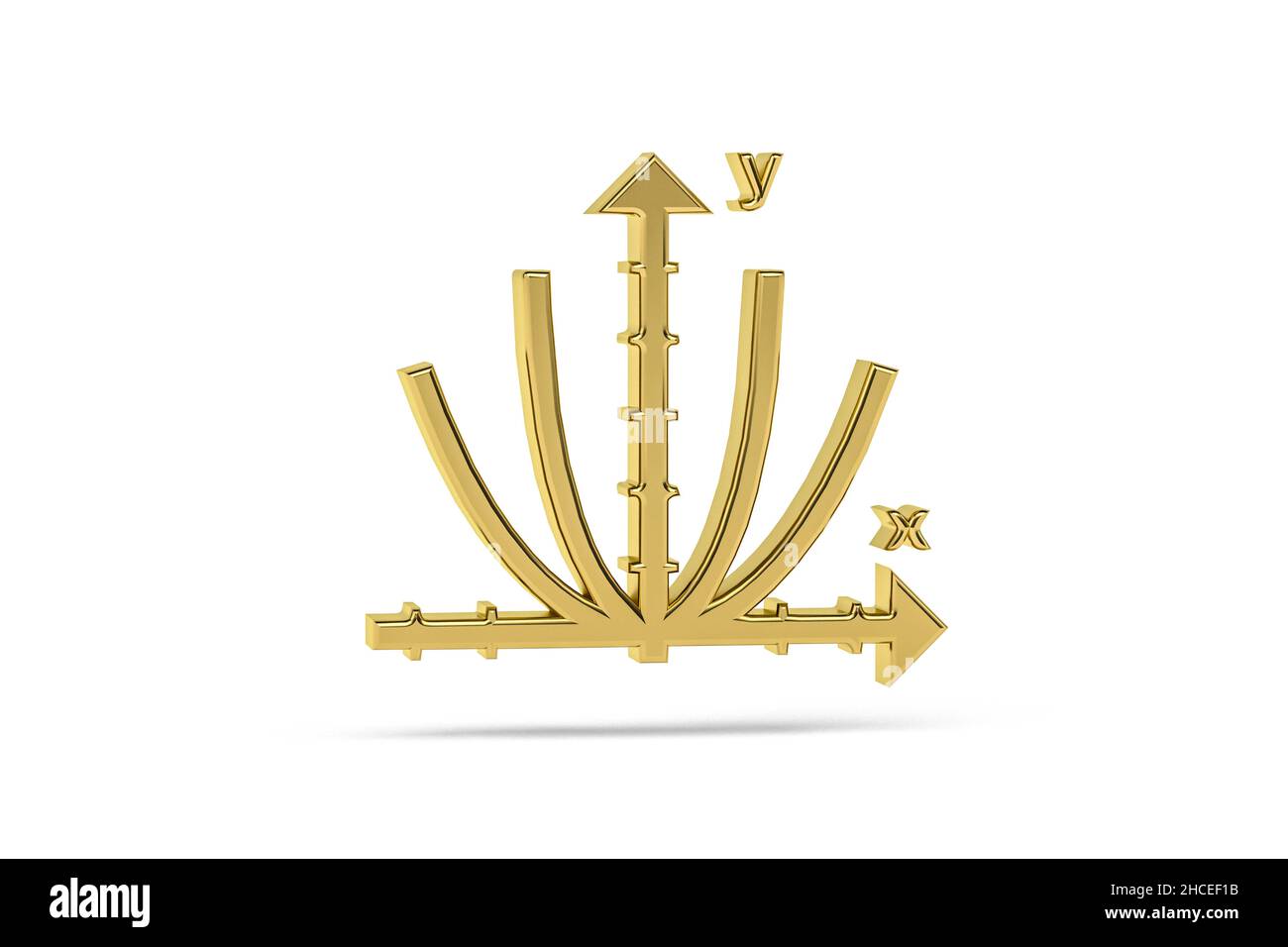 Golden 3d math formula icon isolated on white background - 3d render ...