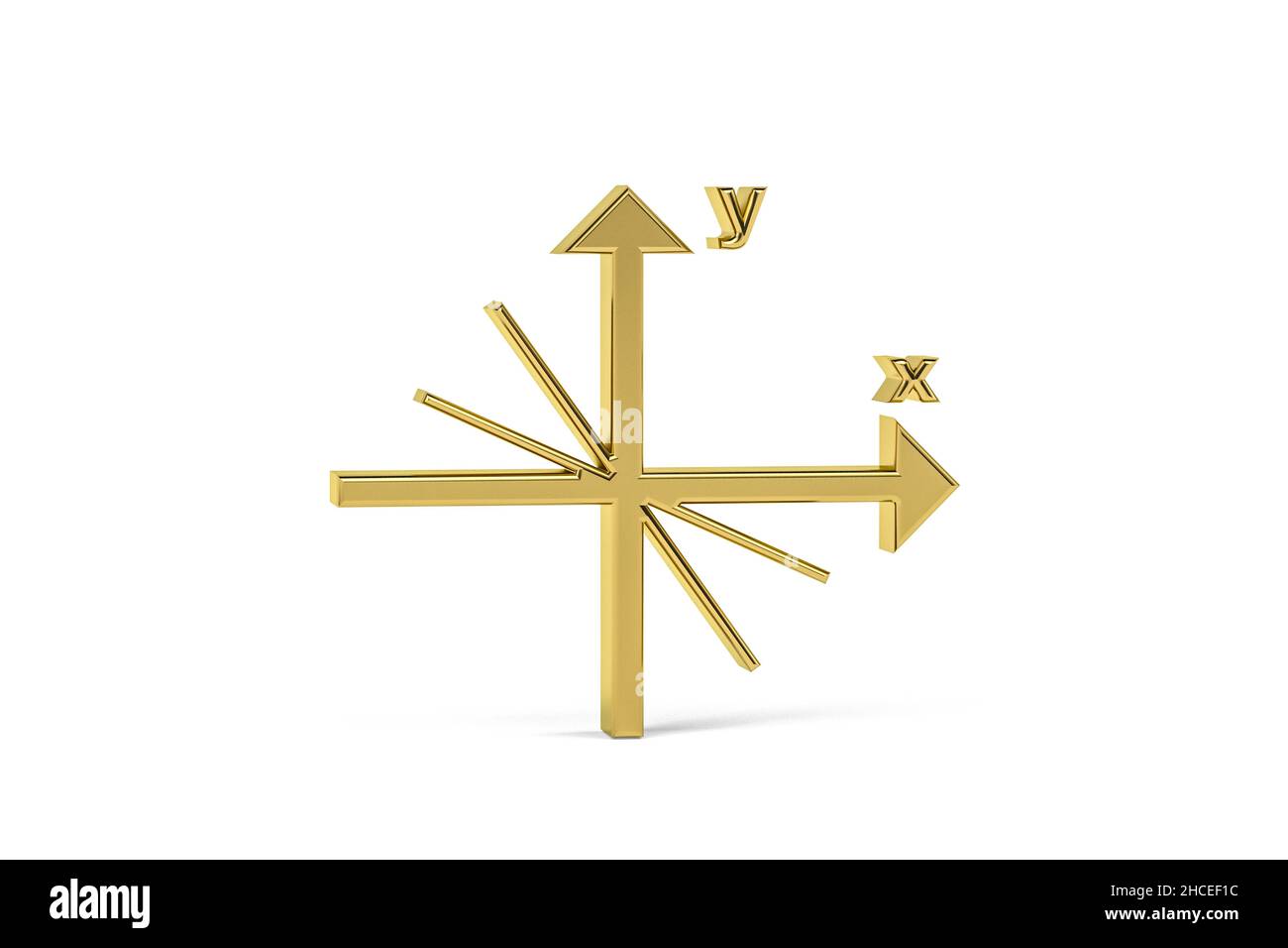 Golden 3d math formula icon isolated on white background - 3d render ...