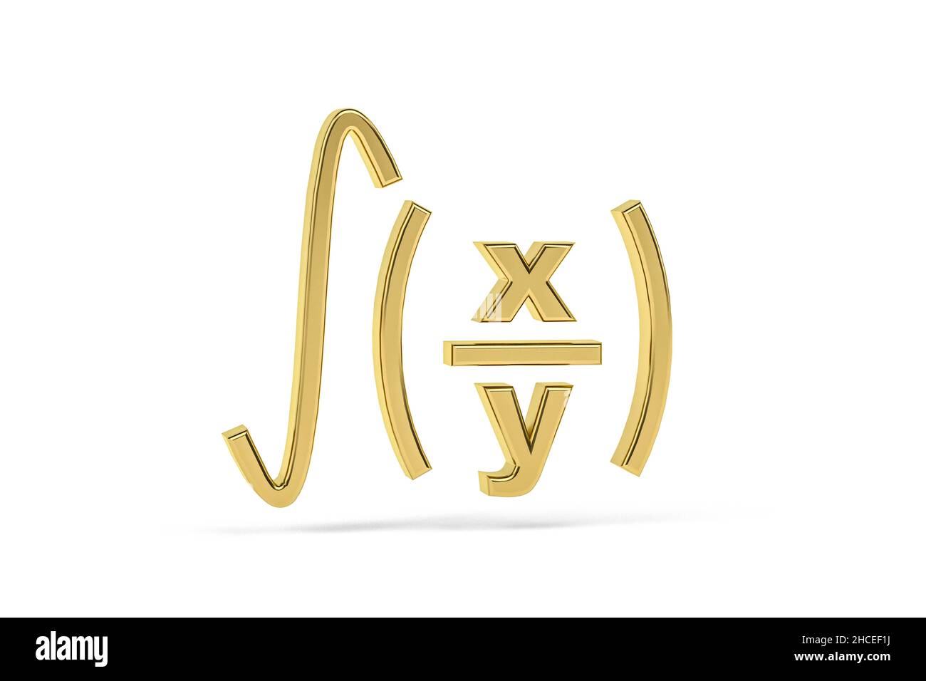 Golden 3d math formula icon isolated on white background - 3d render ...