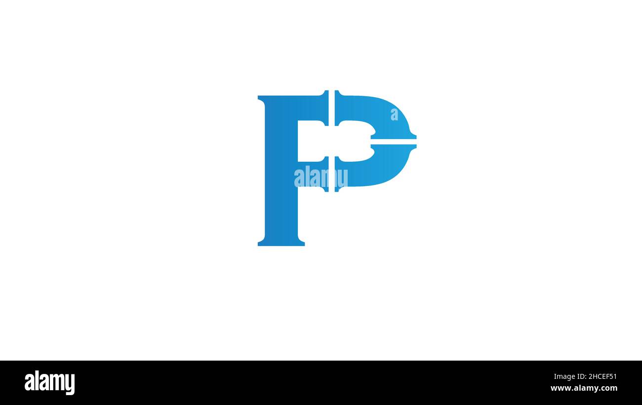 Creative P Alphabet Letter Pipeline Plumbing Logo Vector Design Stock ...