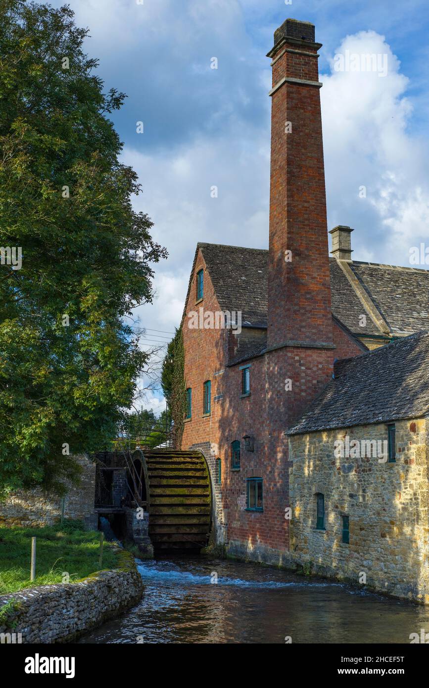 The Old mill on the river Windrush, Upper Slaughter, Cotswold village ...