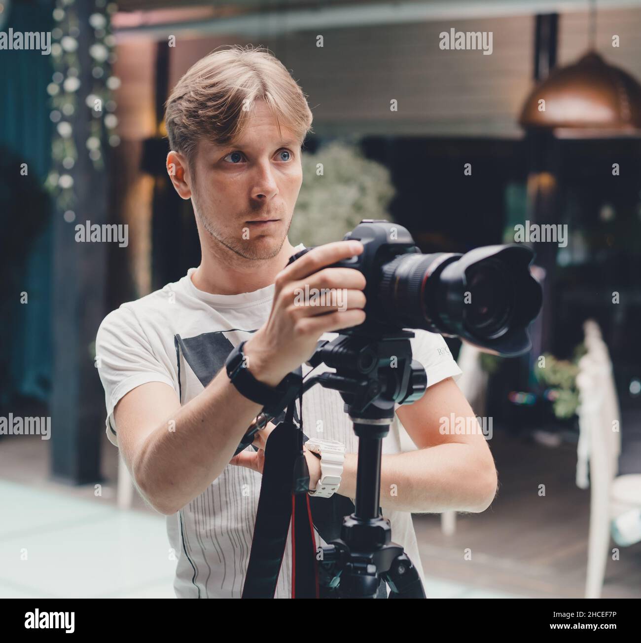 Young man model taking photograph hi-res stock photography and images ...