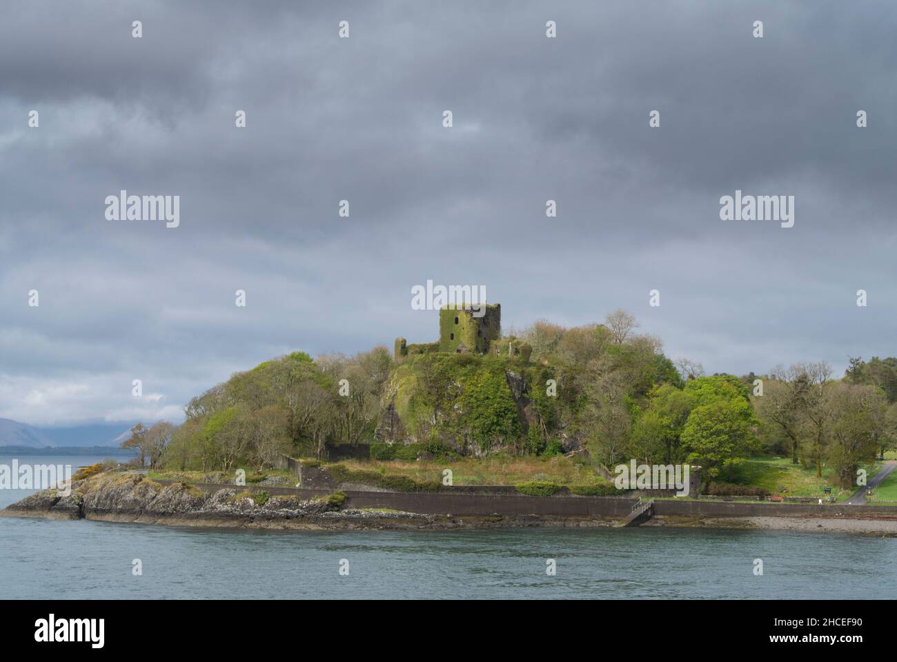 Dunollie Castle, situated on the bay , near Oban, Argyll Stock Photo ...