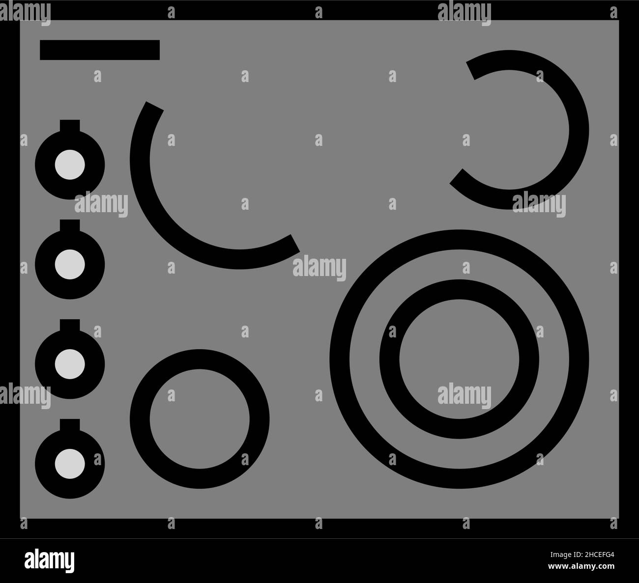 electric cooktop color icon vector illustration Stock Vector Image ...