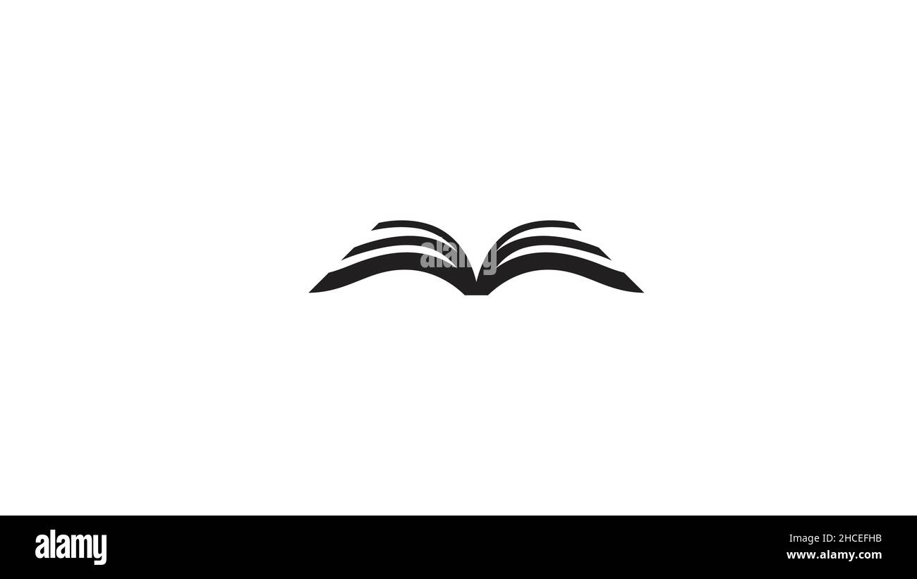 Creative Black Open Book Logo Vector Design Stock Vector Image & Art ...