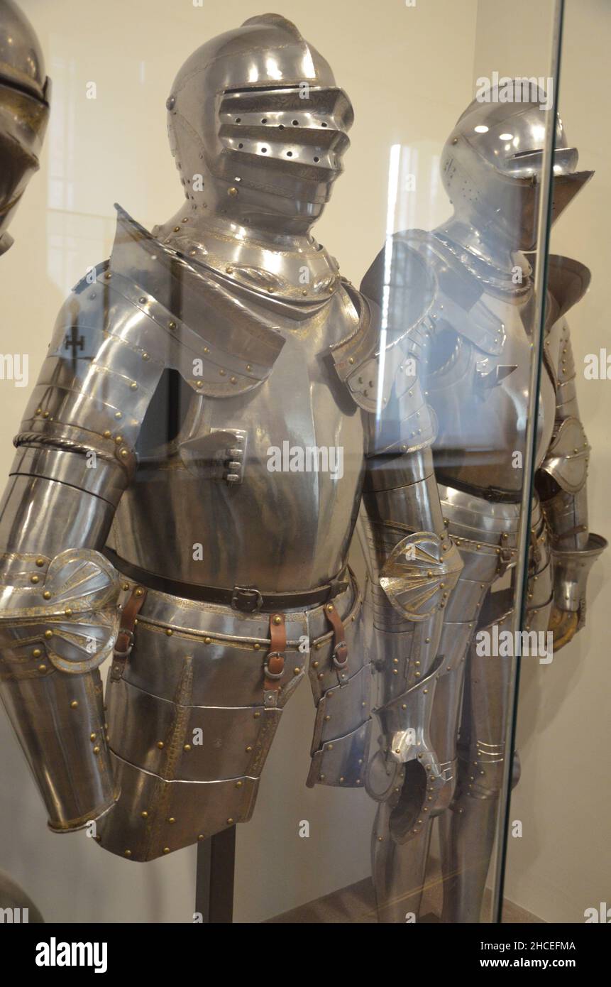 Close-up of original armor in the Army Museum of the Palace Les ...