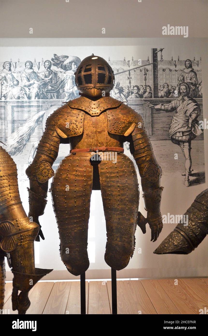 Close-up of original armor in the Army Museum of the Palace Les ...