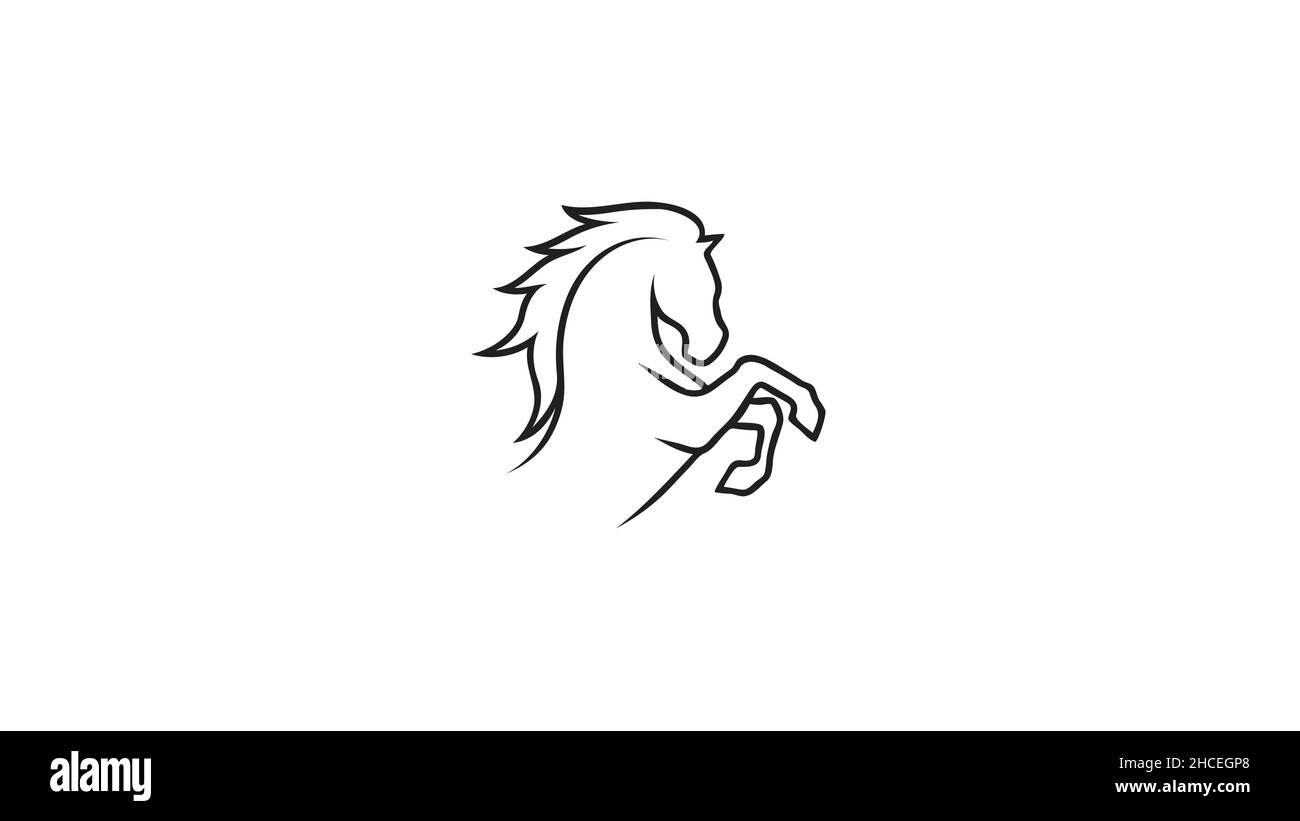 Horse Abstract Lines Logo Vector icon design symbol Stock Vector Image ...