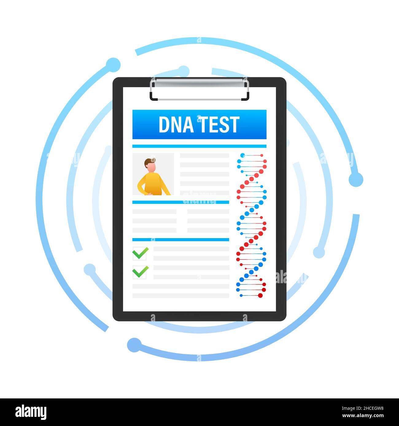 DNA testing, genetic diagnosis concept. Genetic engineering concept ...